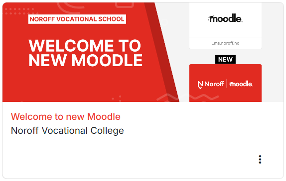 Starting on new Moodle – Noroff Support Portal